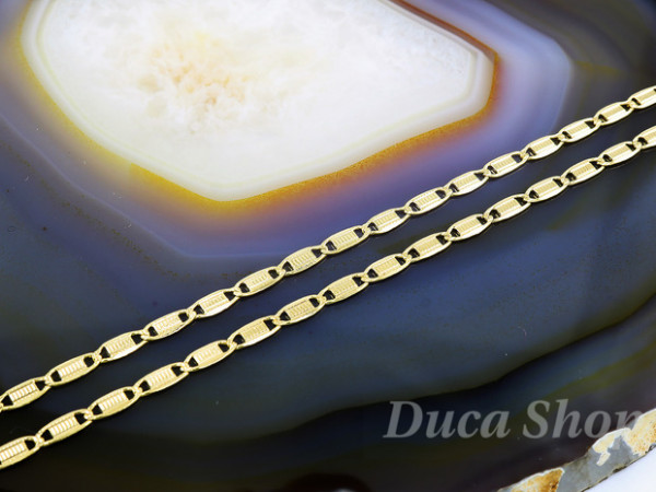 lant Placat cu Aur 18k, model zale plate, cod 656