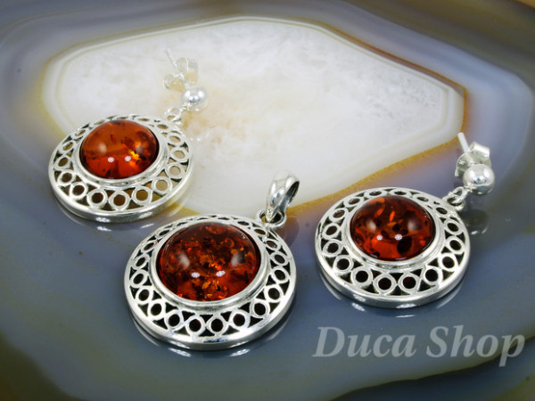 Set din Argint 925, Model Chihlimbar, cod 788