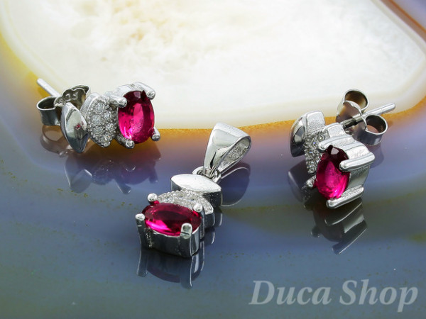 Set din Argint 925, Model Fantezie cu piatra Zirconia ,cod 646