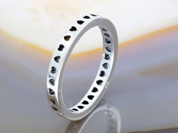 Inel din Argint 925 model Inimi Perforate de jur imprejur 1845