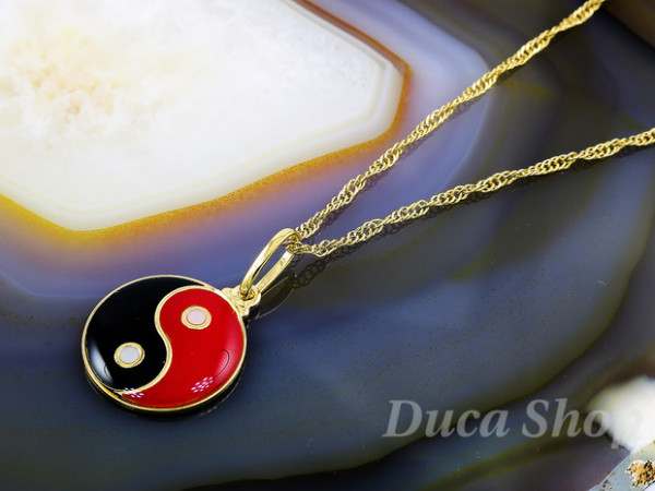lant Placat cu Aur 18k, model Yin si Yang, cod 647