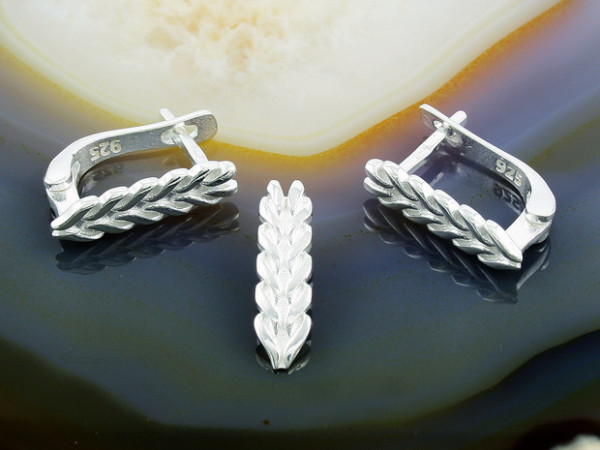 Set din Argint 925, cu model Spic, cod 554