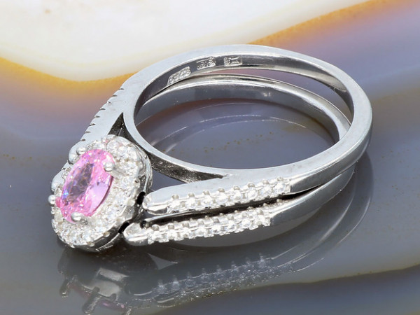 Inel din Argint 925 cu doua fete si Cristale Zirconia agi1836