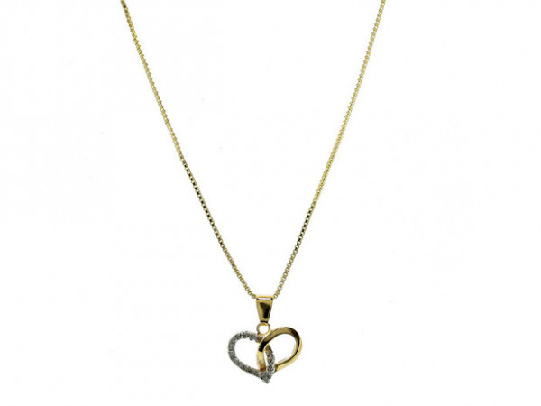 Lant Placat cu Aur 18k, cu Pandantiv model Inima, cod 541