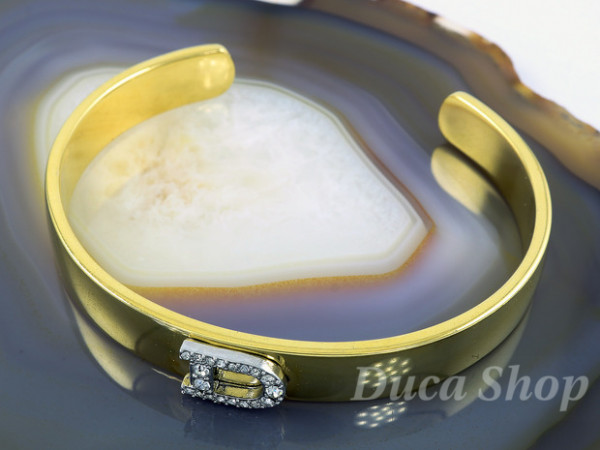 Bratara Placata Cu Aur 18k, model cu litera D , cod 946