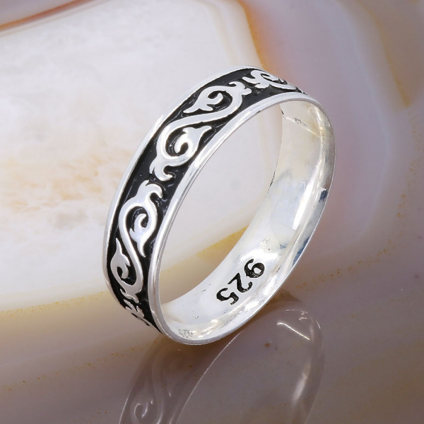 Inel tip verigheta din Argint 925 model Vintage c2744