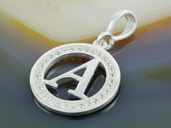 Pandantiv model Litera A, din Argint 925, cod 306