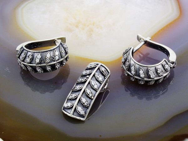 Set din Argint 925, cu Cristale Zirconia , cod 556