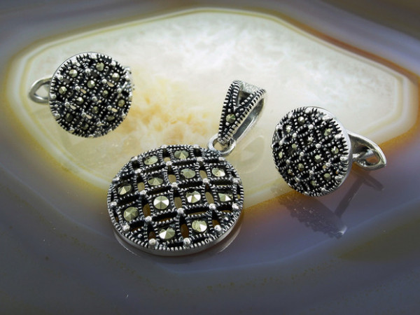 Set din Argint 925, cu Marcasite, cod 449