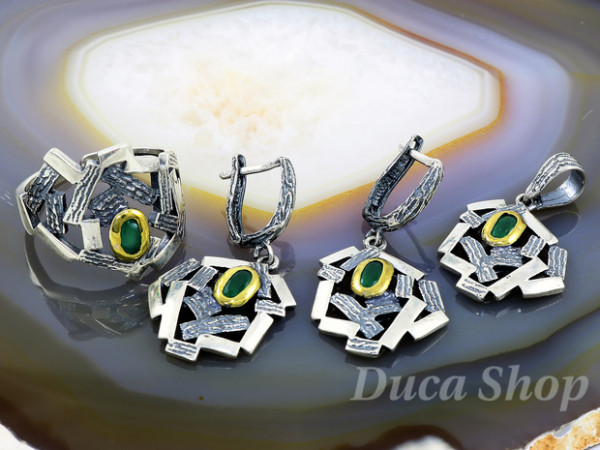 Set din Argint 925, model Deosebit, stil Antichizat, cod 951