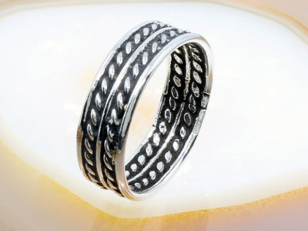 Inel tip Verigheta din Argint 925 model Impletit agi1893