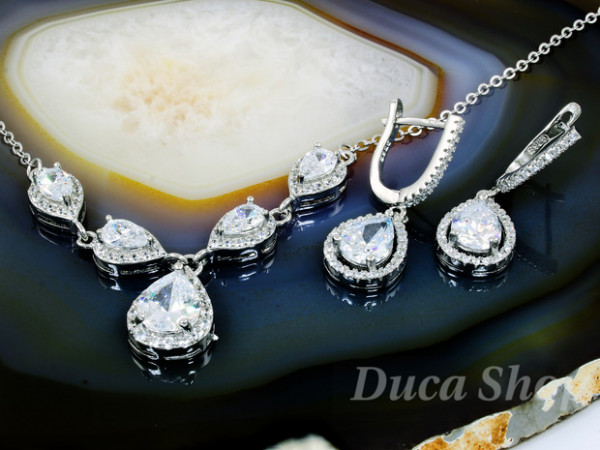 Set din Argint 925, model Cristal Zirconia, cod 792