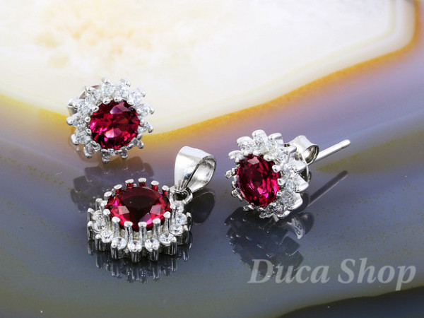 Set din Argint 925, Model cu Cristal Zirconia, cod 700