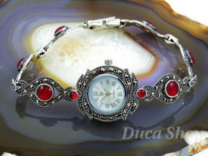 Ceas de Mana din Argint 925 cu Marcasite, cod 5