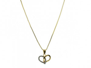 Lant Placat cu Aur 18k, cu Pandantiv model Inima, cod 541
