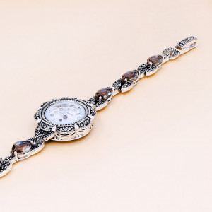 Ceas Elegant din Argint 925 cu Pietre Zultanit si Marcasite c39