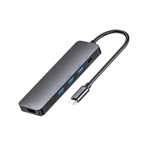 Adaptor Multiport 5 in 1 USB Type-C, Basekit TD-USH146, HDMI 4K, USB-C ...