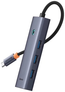 HUB USB Baseus UltraJoy 4 in 1, input USB Type-C, output 4 x USB 3