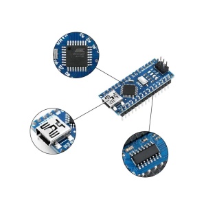 Placa de Dezvoltare, Arduino Nano V3, Compatibil cu Nano CH340, USB ...
