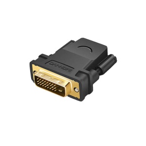 Adaptor HDMI Mama la DVI 24+1 Pini Tata, Ugreen 20124, Bidirectional, Full HD 1920x1080 @60Hz, Negru