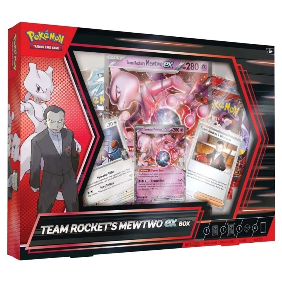 Set Pokémon TCG: Team Rocket's Mewtwo ex Box | PokeMANIA