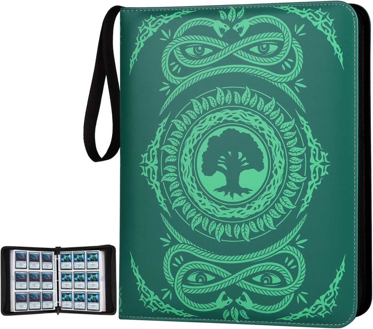 TCG Binder - Premium 720 Double PU - Magic The Gathering-Inspired Green ...