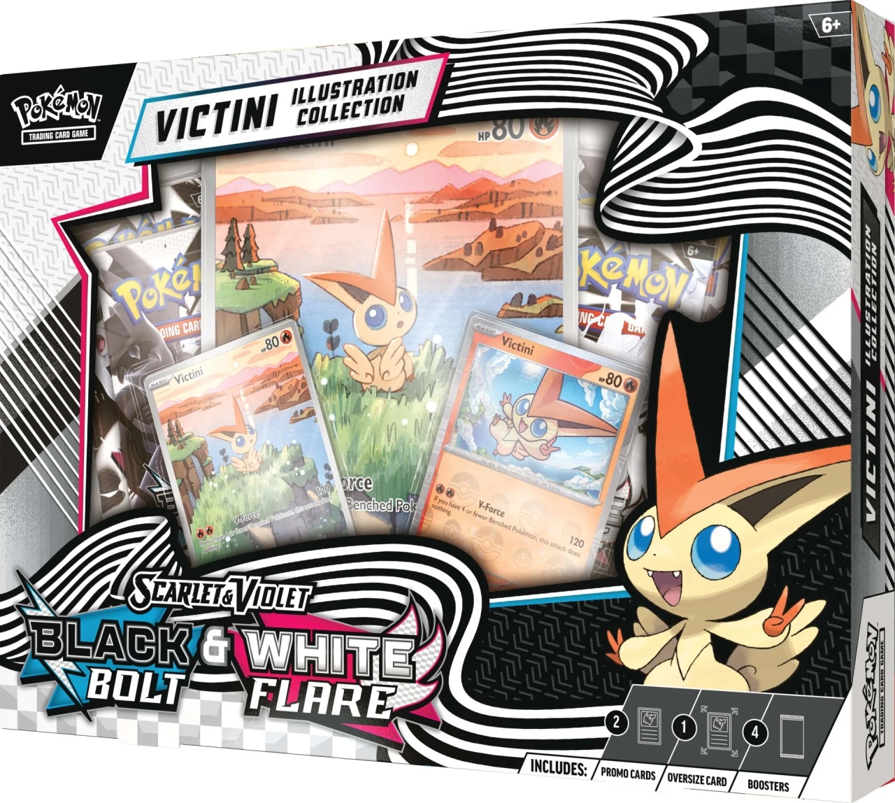 Colecție Ilustrată S&V Victini | 3 Promo, 4 Pachete | PokeMANIA