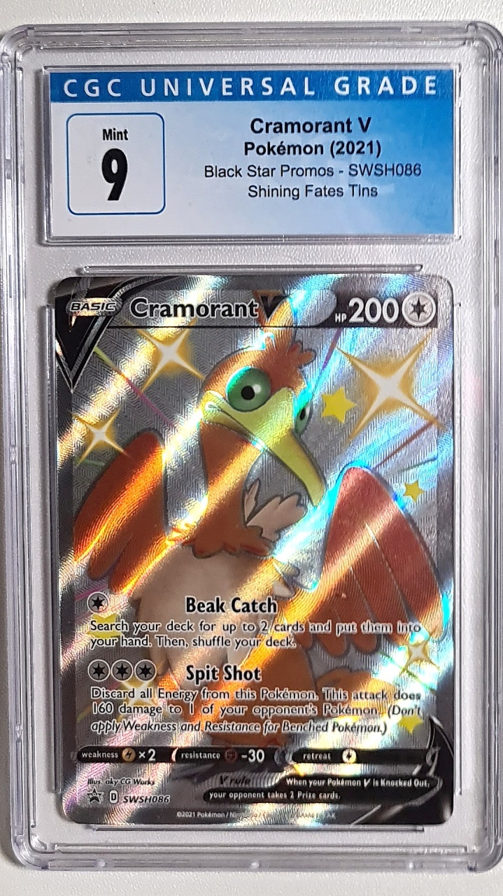 Cramorant V #SWSH086 Black Star Promos Shining Fates CGC Mint 9 (Español)