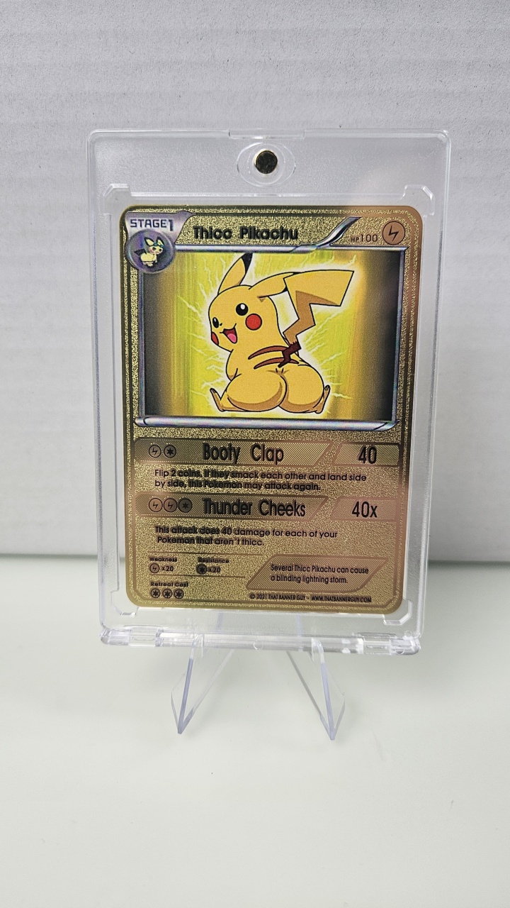 Thicc Pikachu - Carte PokéMetal (Fan Art) Collectible Metal Card