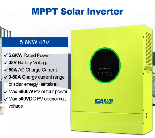 Invertor solar hibrid off-grid Easun ISolar SMX II 3.6KW cu modul WiFi