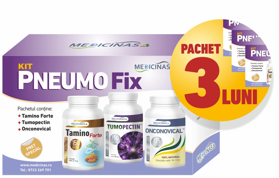 3 x KIT PNEUMO Fix - pentru prevenirea afecțiunilor pulmonare