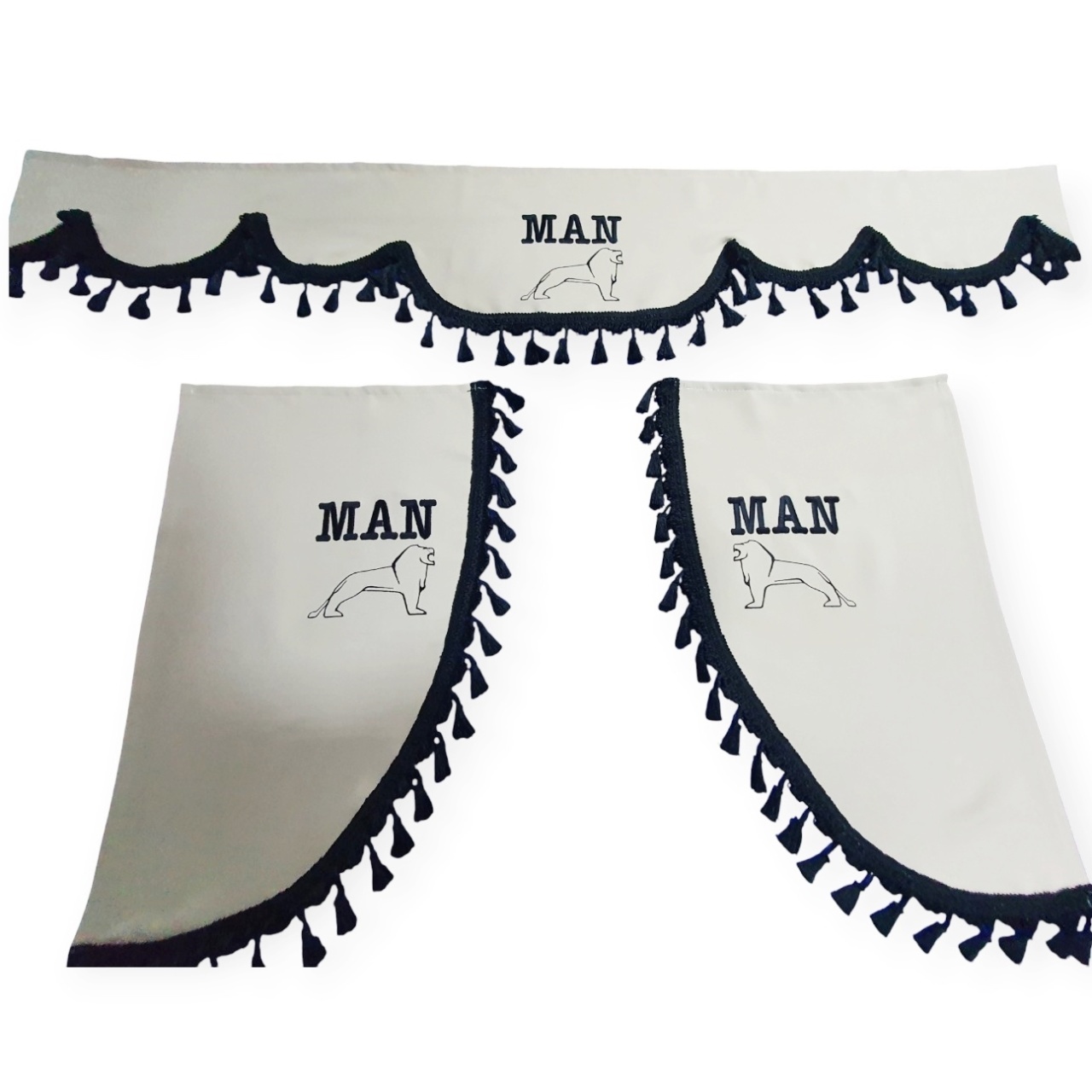 Perdea parbriz şi colţare Man cu ciucuri