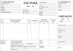 Facturier cu chitantier A5 personalizate