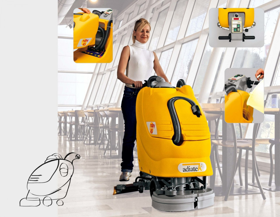 ADIATEK RUBY 55 - masina de spalat si aspirat pardoseli manuala