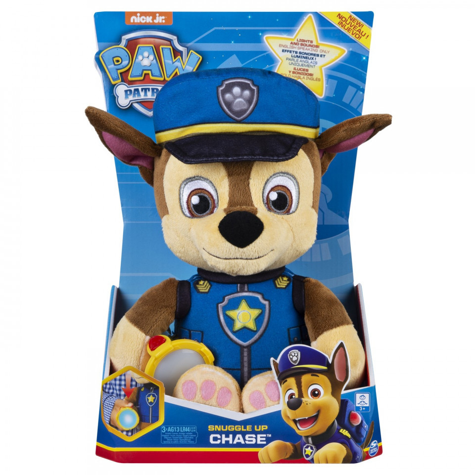 Jucarie de Plus Paw Patrol, Chase Snuggle Up, 30cm