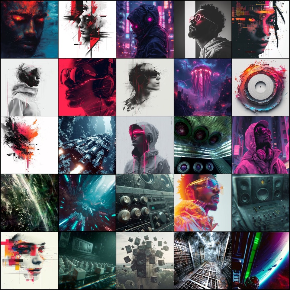 Techno House Album Covers Collection Vol. 2 Copyright Free Images