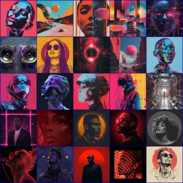 EDM Techno and House Album Covers