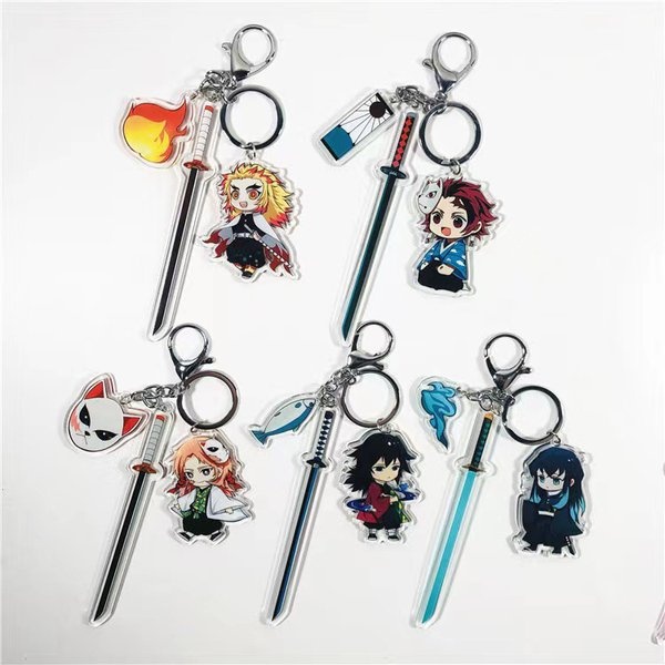 Demon Slayer Keychains with Swords (Random)