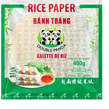 DOUBLE PANDA Rice paper 400g (22cm)