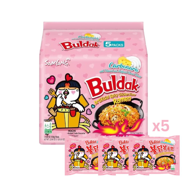 Hot Chicken Carbonara Ramyun (5 packs) 650g