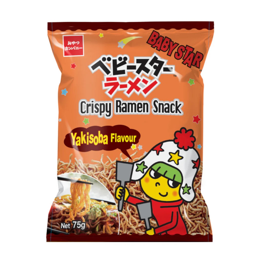 BabyStar Crispy Ramen Snack Yakisoba Flavor 75g