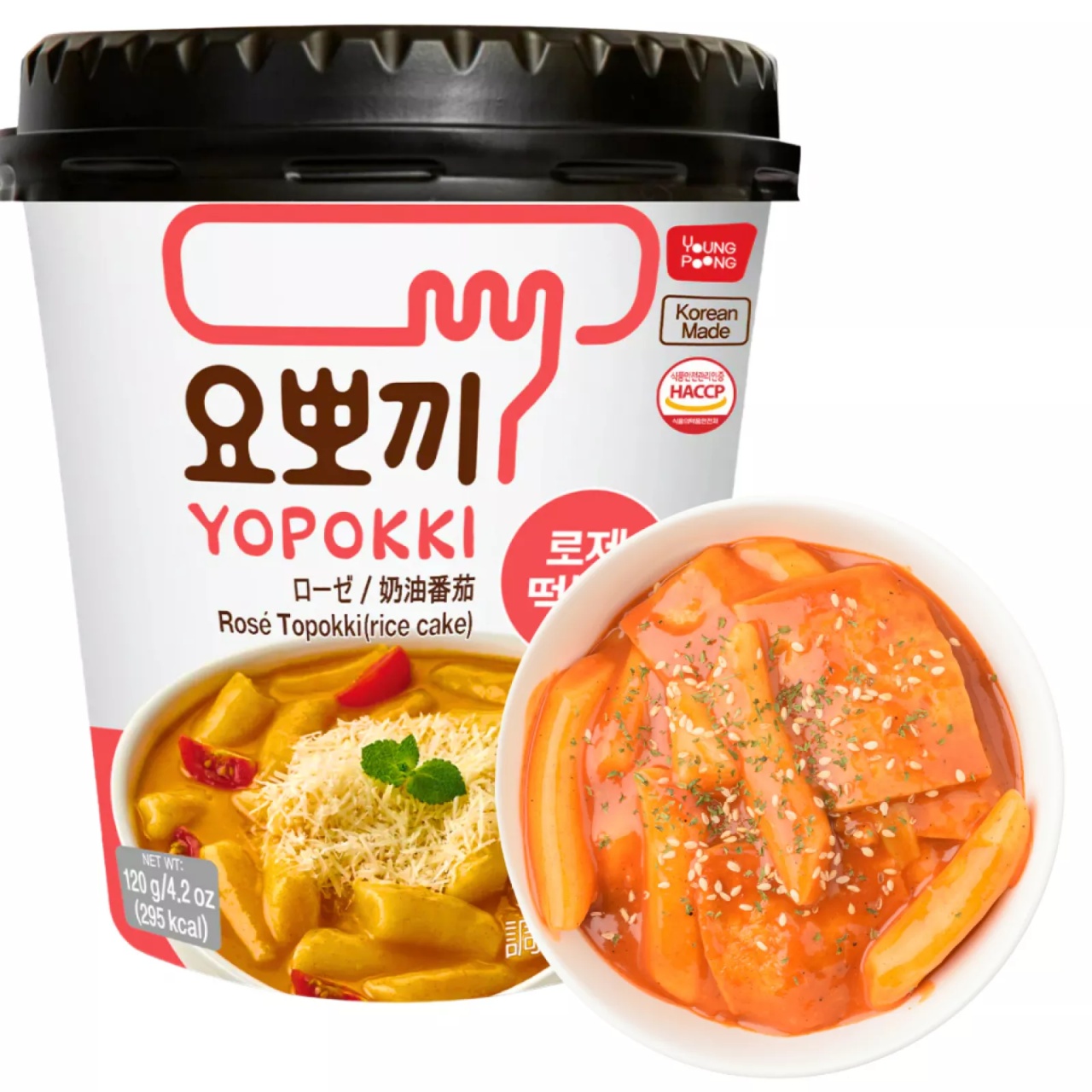 Young Poong Yopokki Rose Tteokbokki Cup 120g