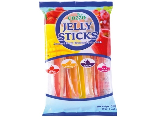 COZZO Jelly Sticks Assorted Fruit Flavors 240g