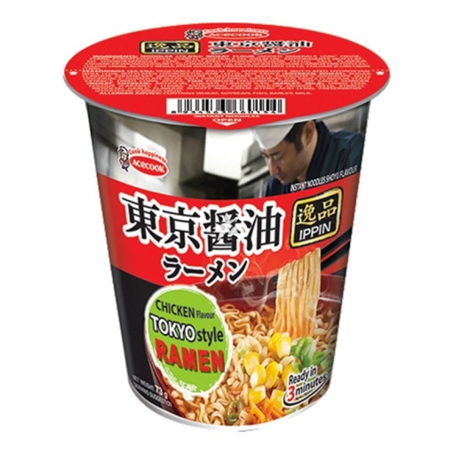 Acecook Ippin Instant Ramen Cup Tokyo Soy Sauce Flavor 73g