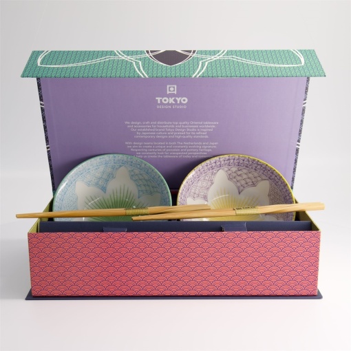 Tokyo S. Bowl Gift Set/2pcs 550ml (Lily Flower)