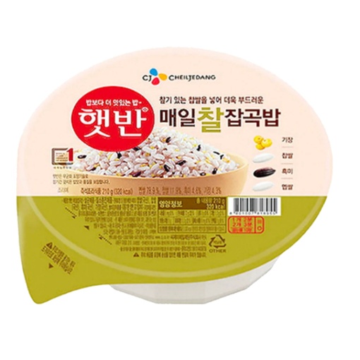 CJ Cooked Glutinous Mixed Grains Rice 210g