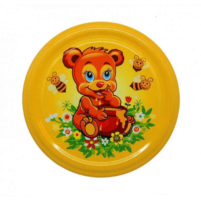 Capac pentru borcane diametru 82mm - Ursulet cu miere