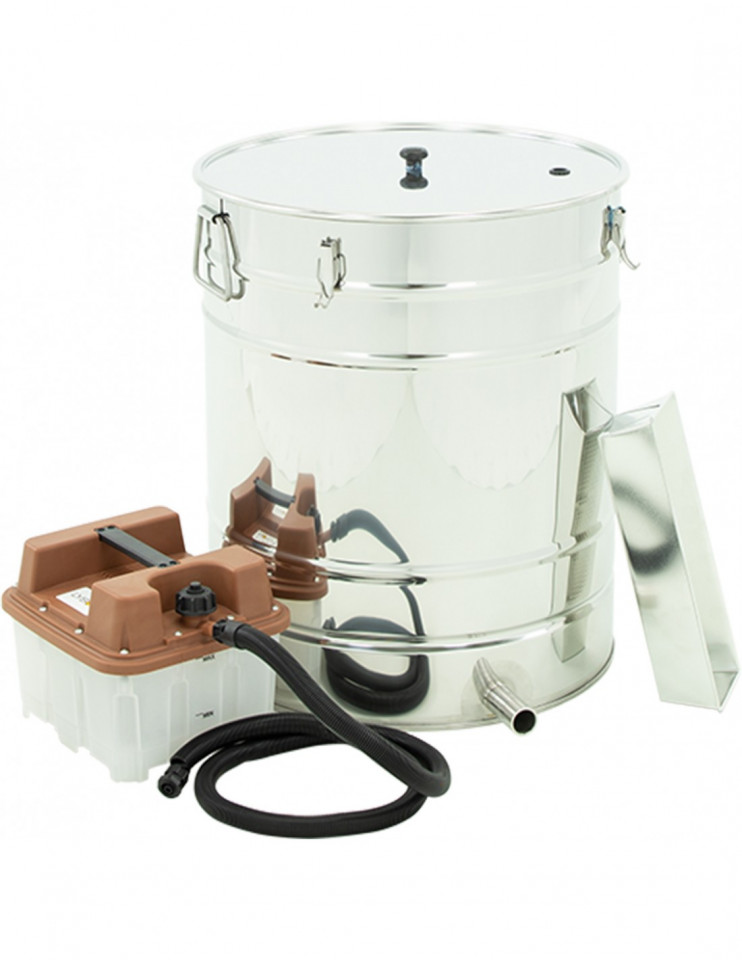 Topitor de ceara cu generator de aburi inox 100L 500mm Lyson