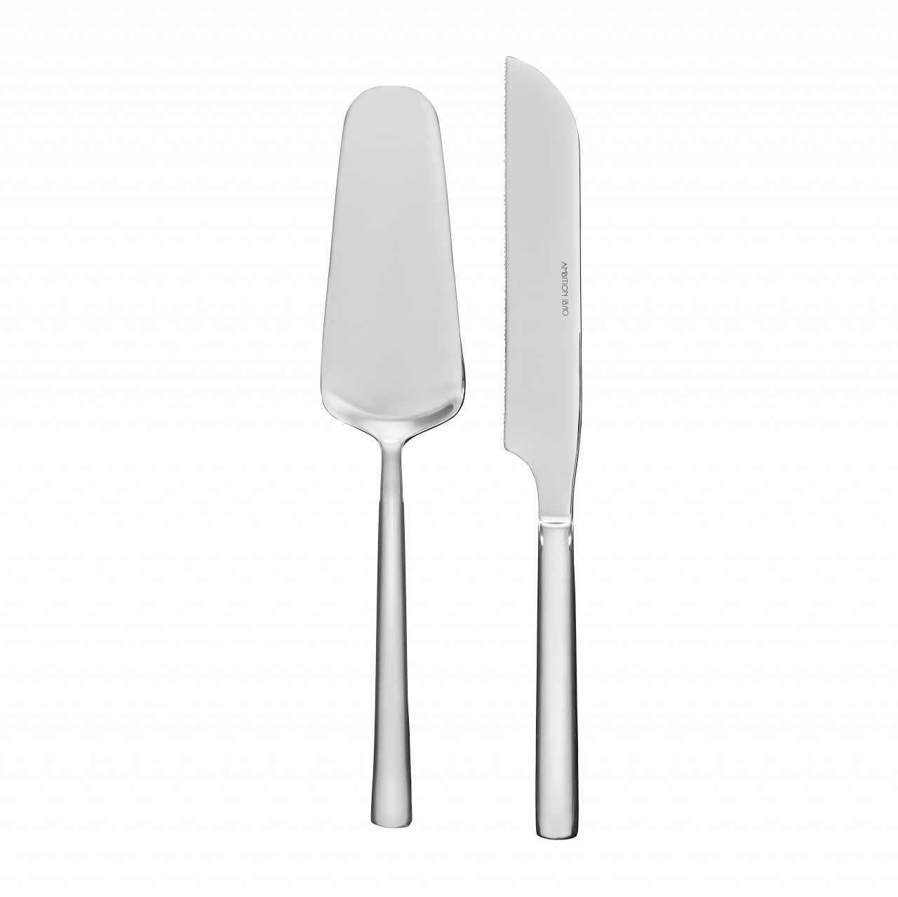 Set tacamuri inox servire desert, 2 piese, cutit si spatula inox, Prato