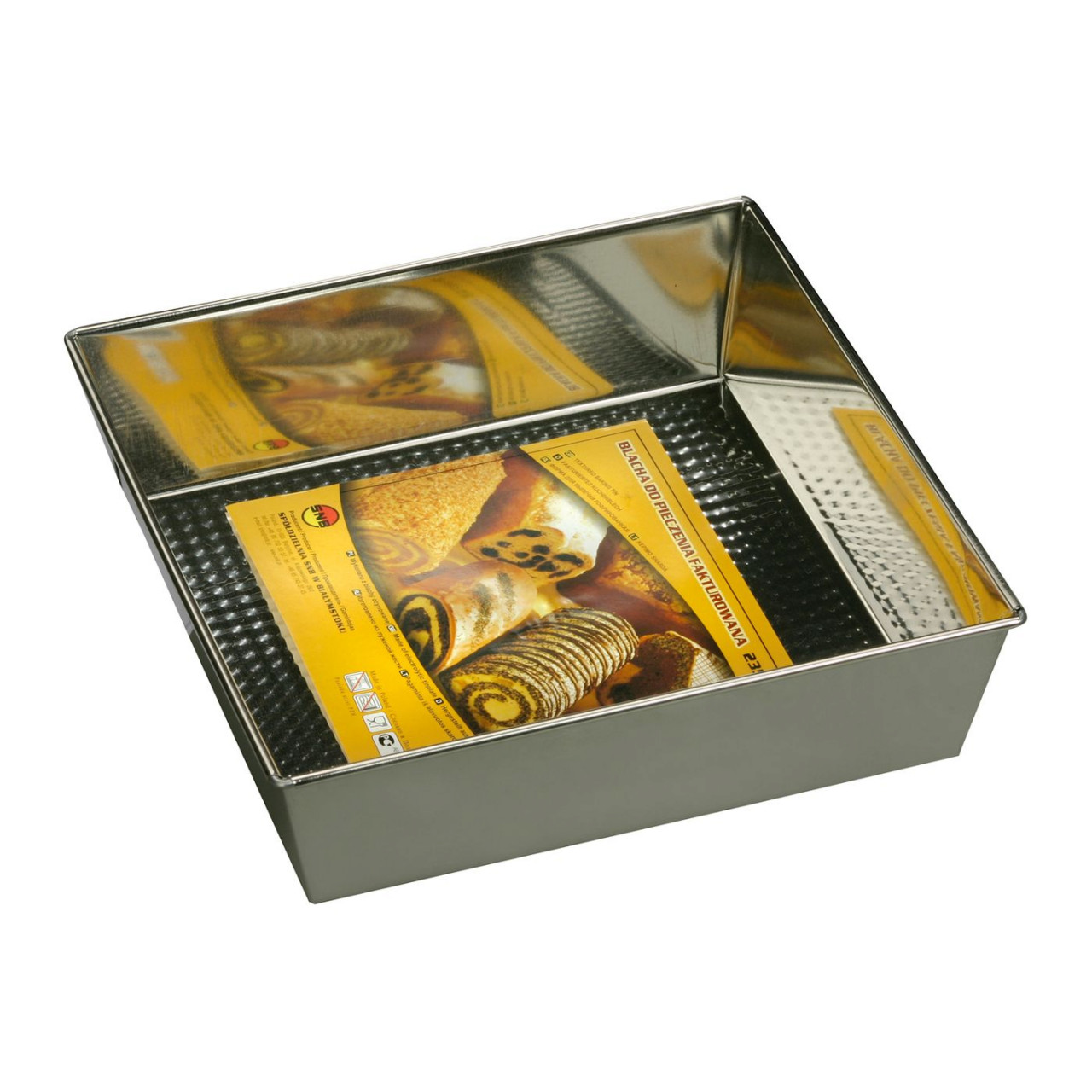 Tava copt 23.5x23.5x6cm, baza texturata, SNB